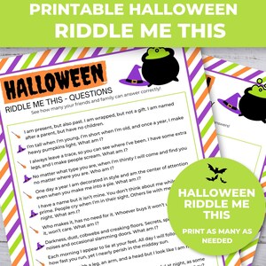 Halloween Riddle Me This, Halloween Riddles With Answers, Halloween ...