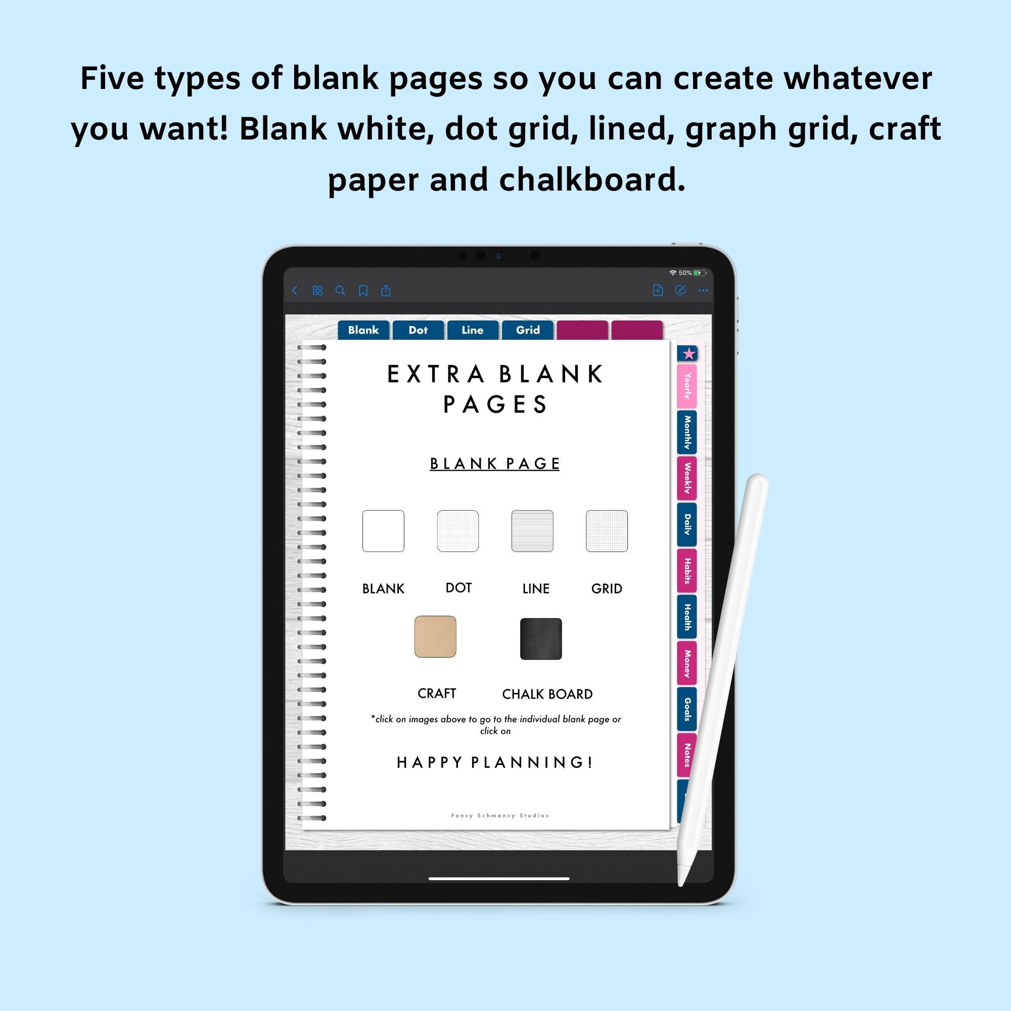 Floral Digital Planner Goodnotes Undated Daily Planner, iPad Planner ...