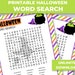Halloween Word Search Printable, Halloween Printable Games for Kids ...