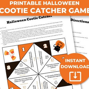 Cootie Catcher, Halloween Games, Halloween Printable, Classroom ...