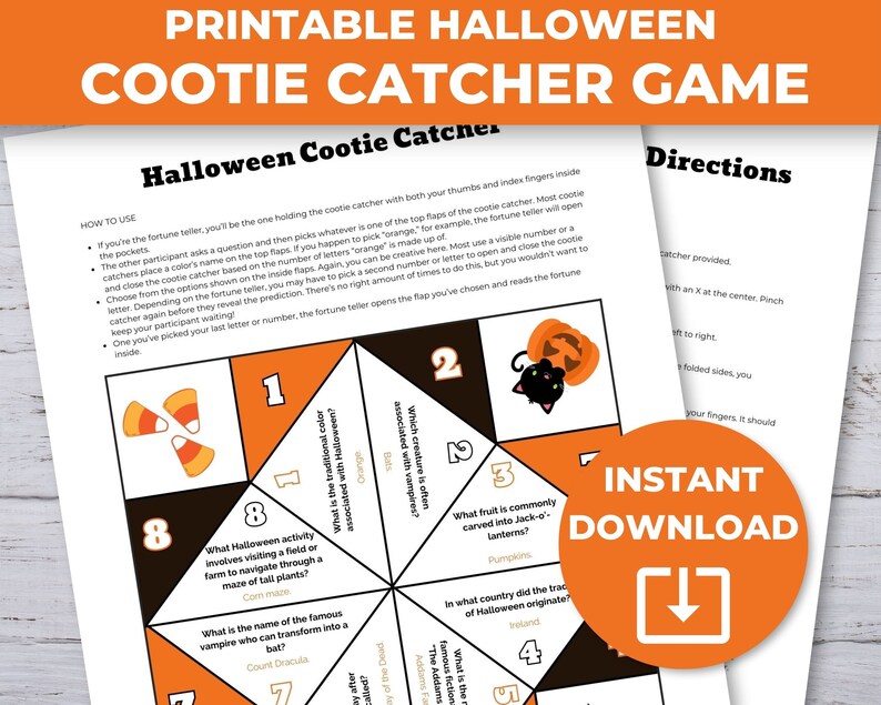Cootie Catcher, Halloween Games, Halloween Printable, Classroom ...