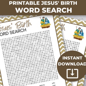 Books of the Bible Word Search Game, Printable Christian Game for Kids ...