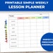 Lesson Plan Template Preschool, Preschool Teacher Planner, Kindergarten ...