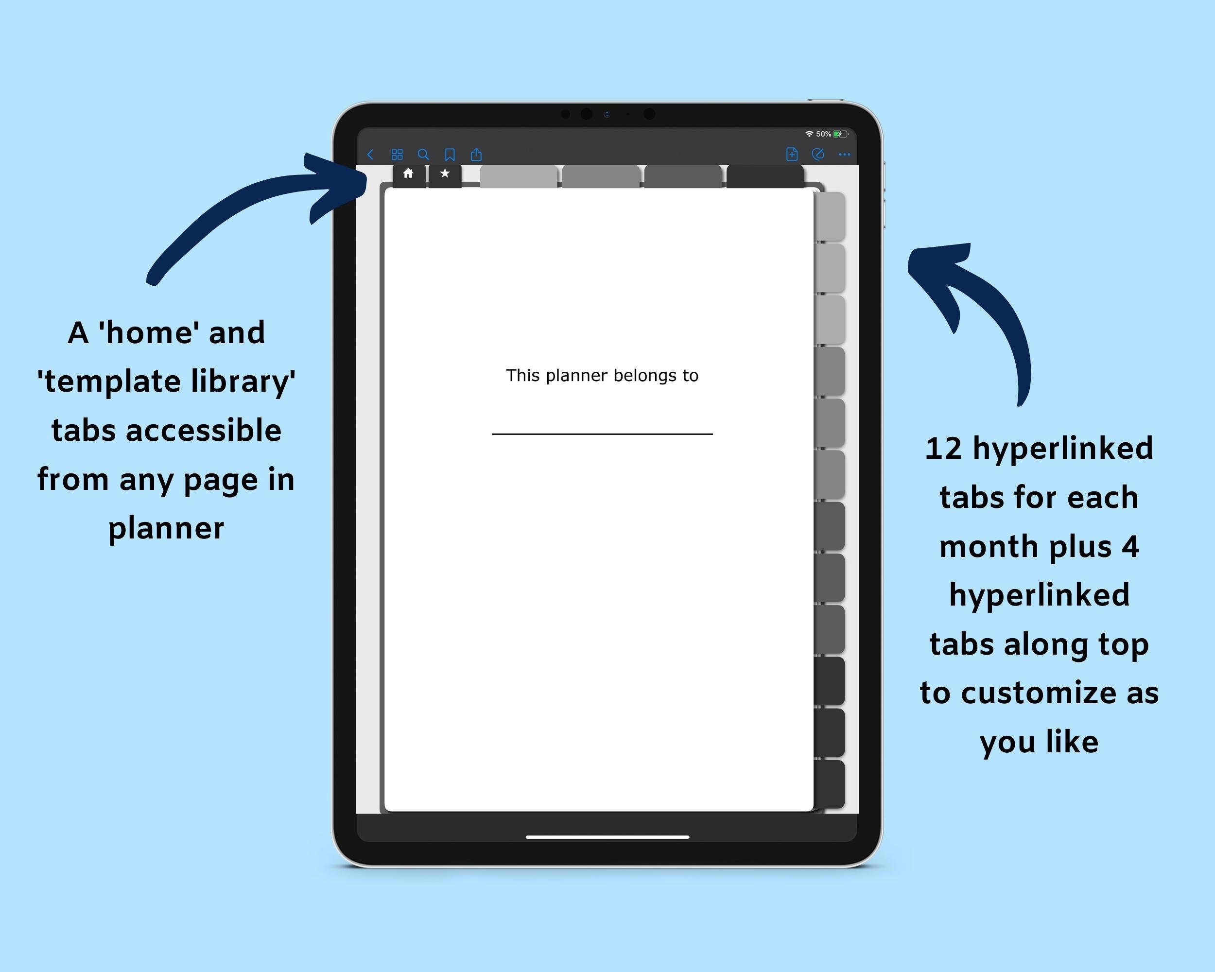 EDITABLE Digital Planner, Commercial Use Template, Keynote Digital ...