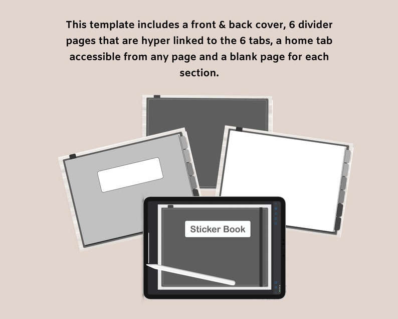 EDITABLE Digital Sticker Book Template for Keynote & - Etsy