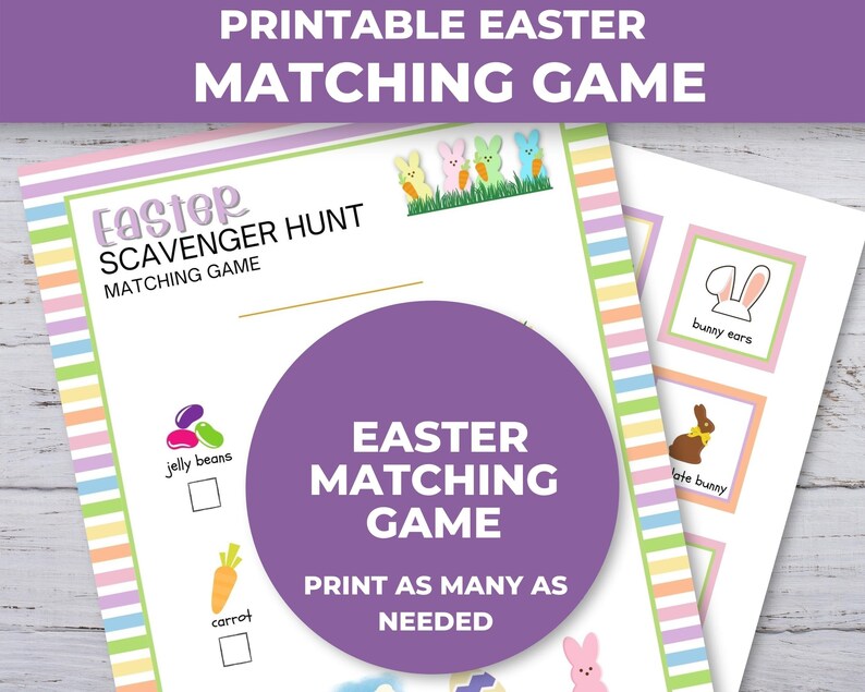 Easter Scavenger Hunt, Printable Easter Kids Activity, Classroom ...