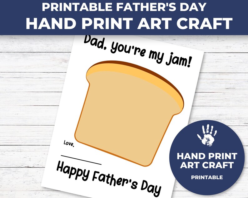 You're My Jam Handprint Craft, Father's Day Handprint Keepsake, Father ...