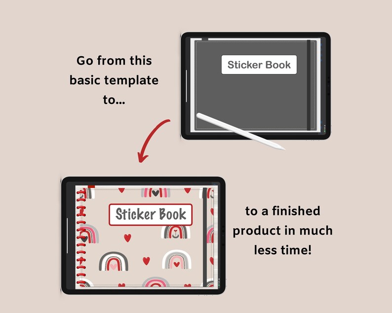EDITABLE Digital Sticker Book Template for Keynote & - Etsy