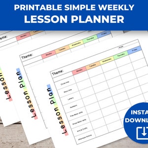 Lesson Plan Template Preschool, Preschool Teacher Planner, Kindergarten ...