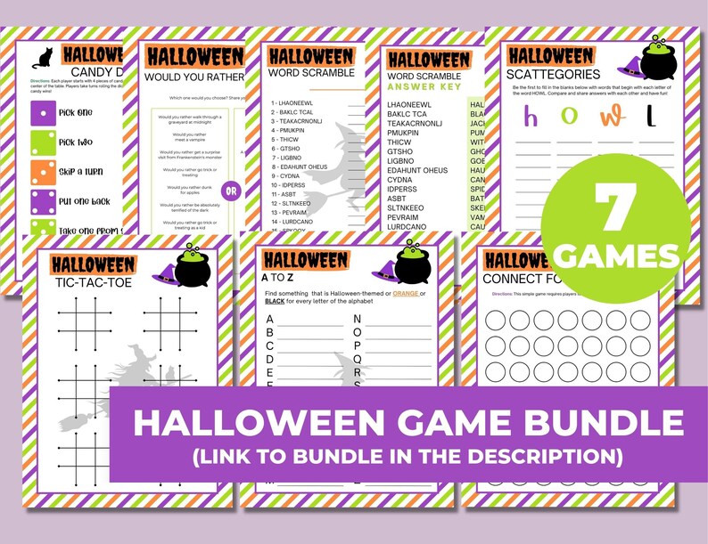 Halloween A to Z Game, Alphabet Game, Printable Halloween Game for Kids ...