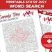 Canada Day Word Search Printable, Canada Day Games, July 1st Games ...