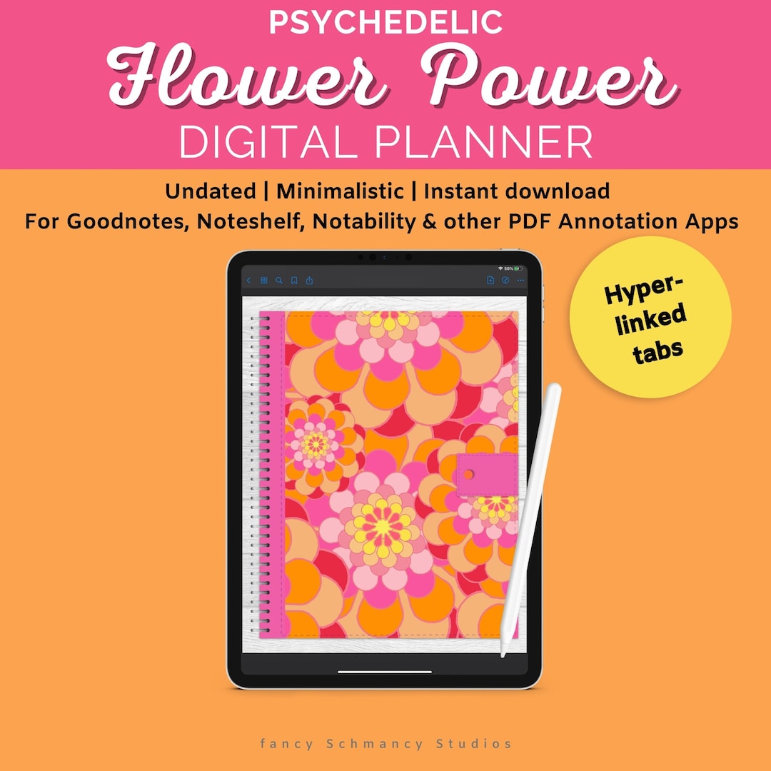 Retro Digital Planner, 70s Inspired Digital Download, Goodnotes Planner ...