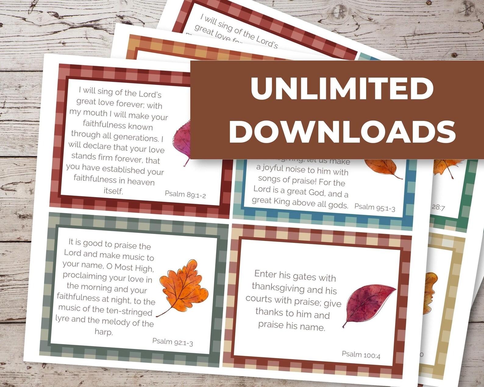 Thanksgiving Scripture Cards, Thanksgiving Bible Verses, Gratitude ...