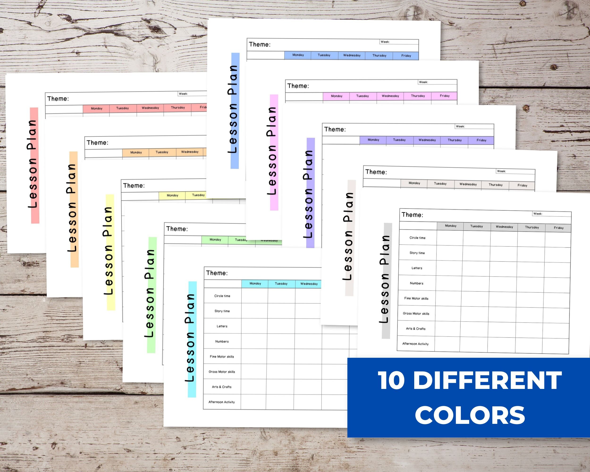 Preschool Teacher Planner, Lesson Plan Template Preschool, Kindergarten ...