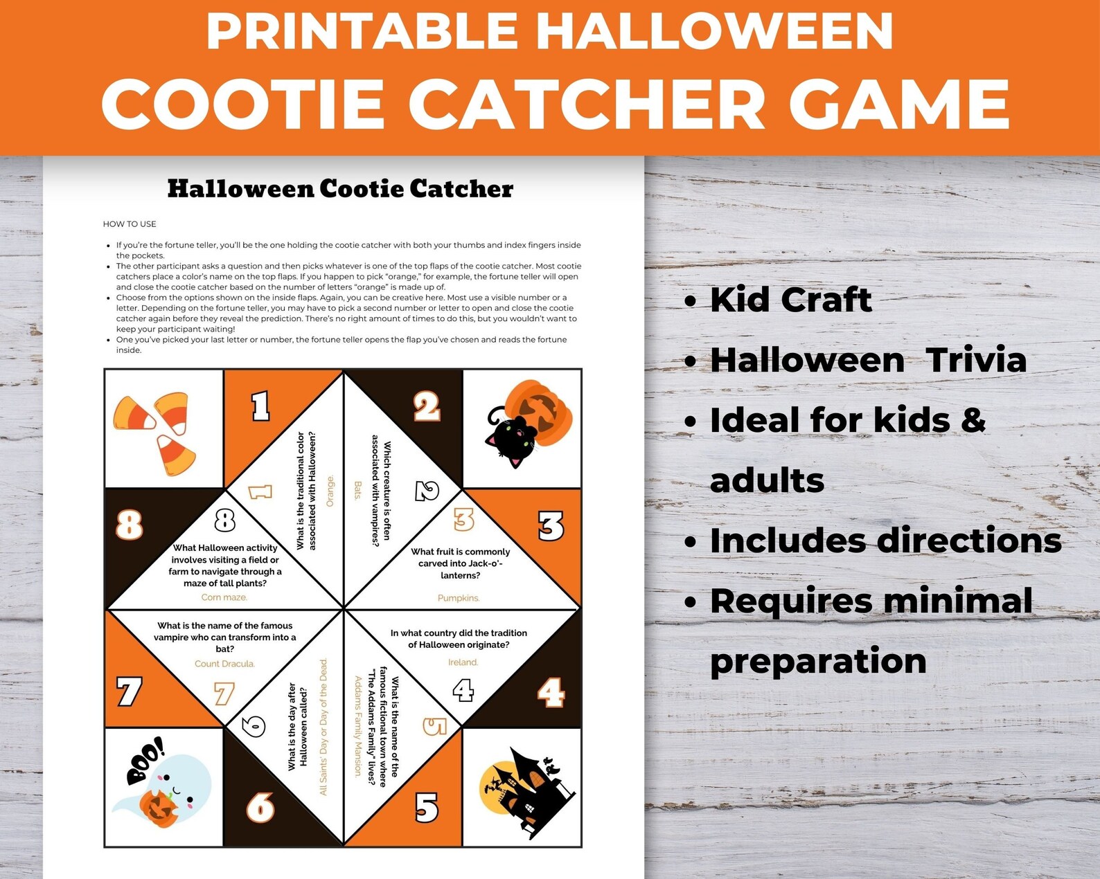 Cootie Catcher, Halloween Games, Halloween Printable, Classroom ...