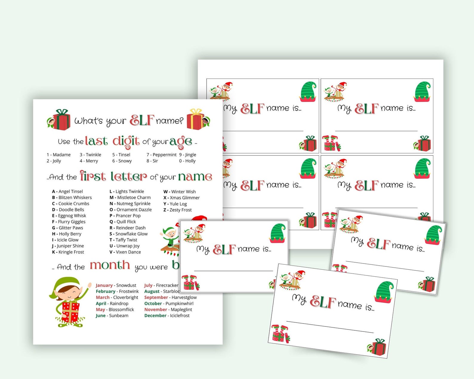 Whats Your Elf Name, Christmas Activities, What's Your Name Game ...