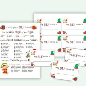 Whats Your Elf Name, Christmas Activities, What's Your Name Game ...