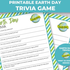 Earth Day Trivia, Earth Day Games for Kids, Earth Day Activity, Earth ...