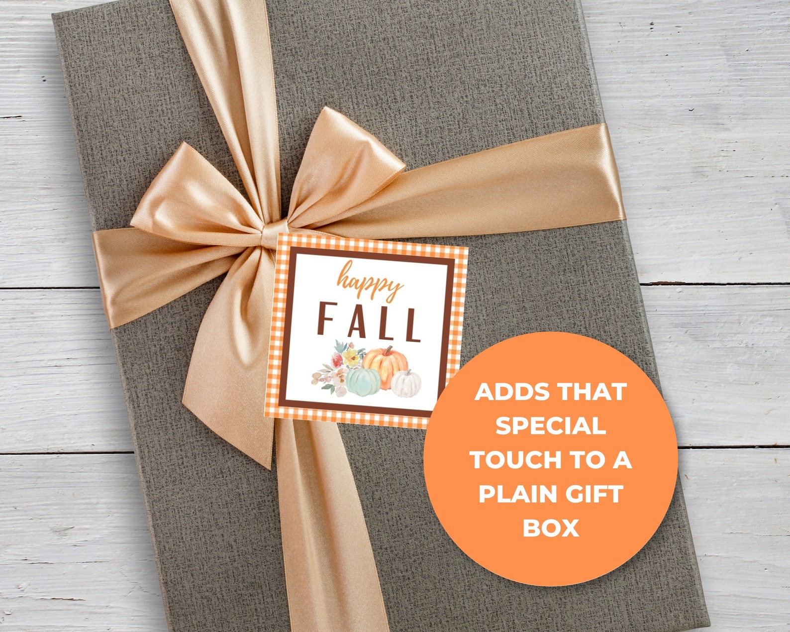 Printable Happy Fall Gift Tags Cupcake Topper Cookie Square - Etsy