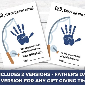 You're A Reel Catch Handprint Craft, Father's Day Handprint Keepsake ...