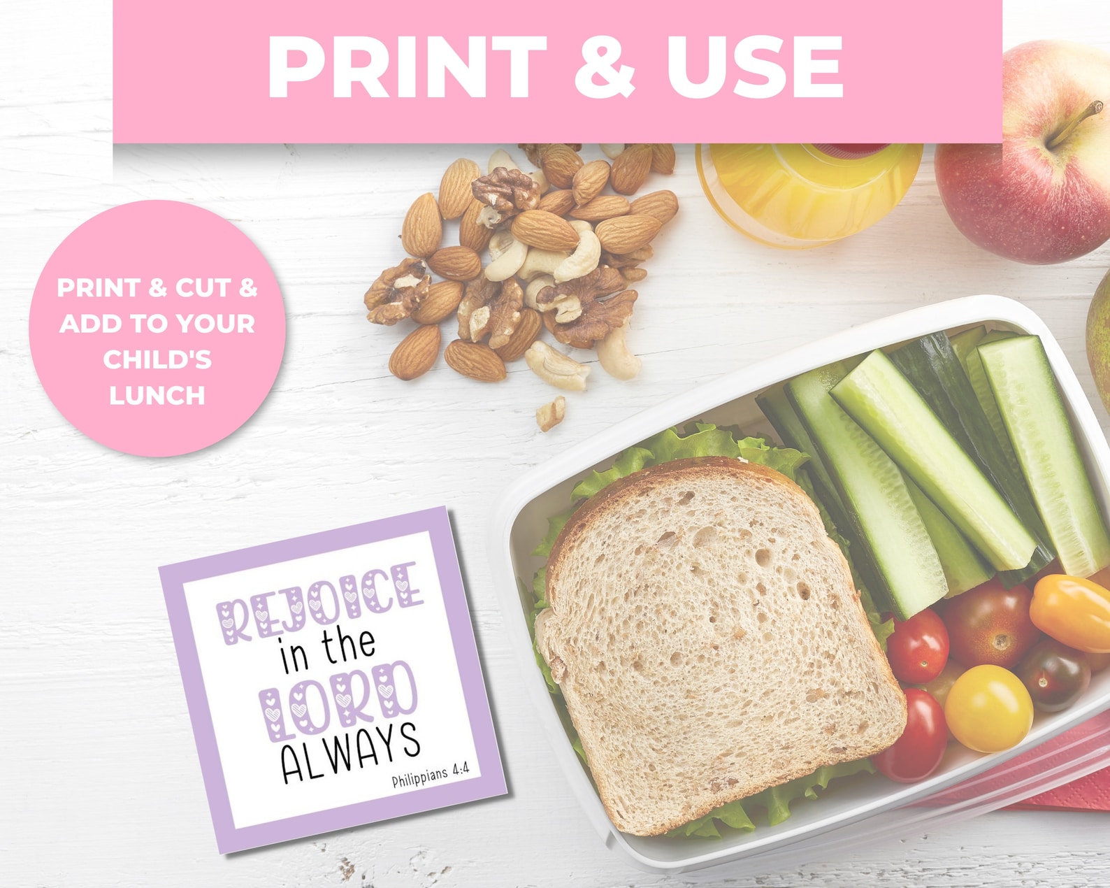 Lunch Box Notes, Printable Christian Lunch Box Notes, Bible Verse Cards ...