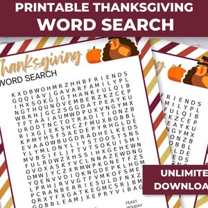 Thanksgiving Word Search Printable, Printable Games for Kids ...