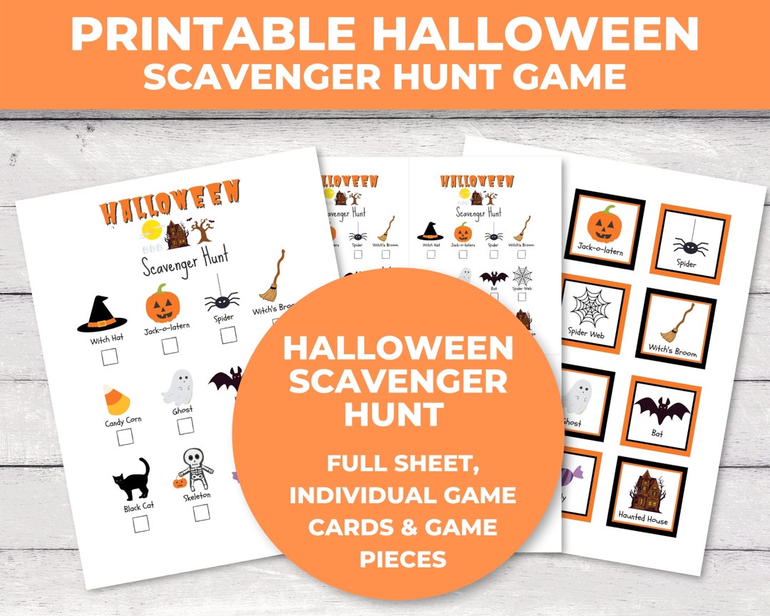 Halloween Scavenger Hunt Printable Halloween Kids Activity - Etsy