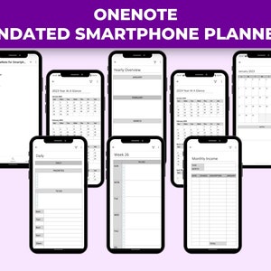 Onenote Digital Planner, Onenote Planner Undated, Digital Planner Phone ...