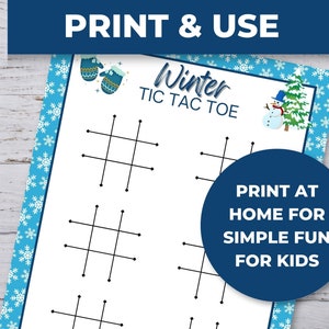 Winter Tic Tac Toe Game, Printable Winter Game for Kids, Classroom ...