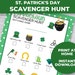 St Patrick's Day Scavenger Hunt Printable St. - Etsy