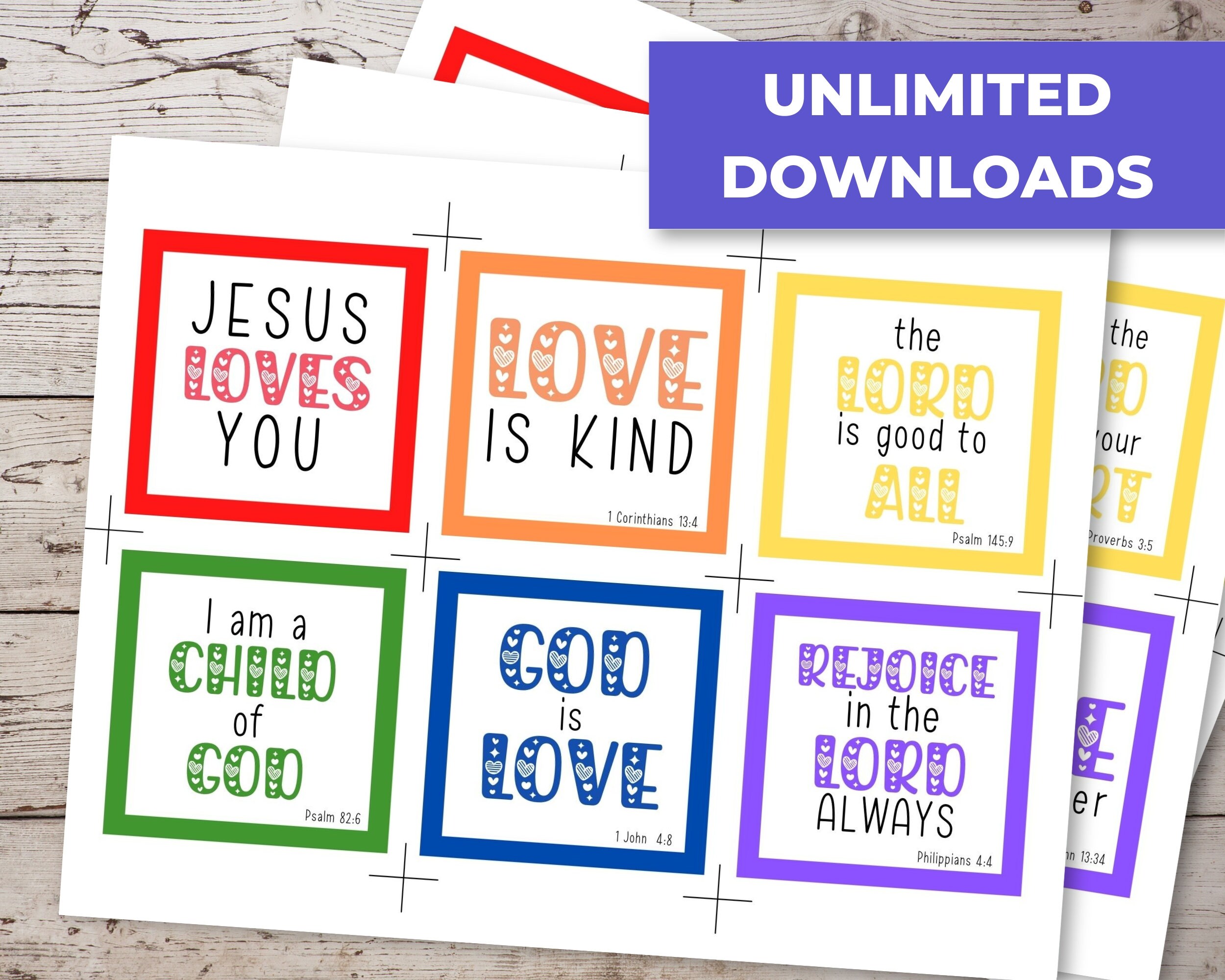 Lunch Box Notes for Kids, Printable Christian Lunch Box Notes, Bible ...