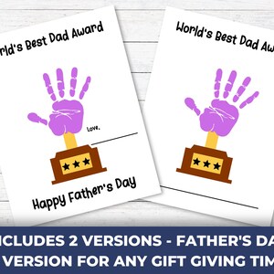 Handprint Craft, Father's Day Handprint Keepsake, Father's Day ...