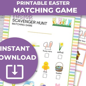 Easter Scavenger Hunt, Printable Easter Kids Activity, Classroom ...