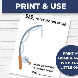 You're A Reel Catch Handprint Craft, Father's Day Handprint Keepsake ...