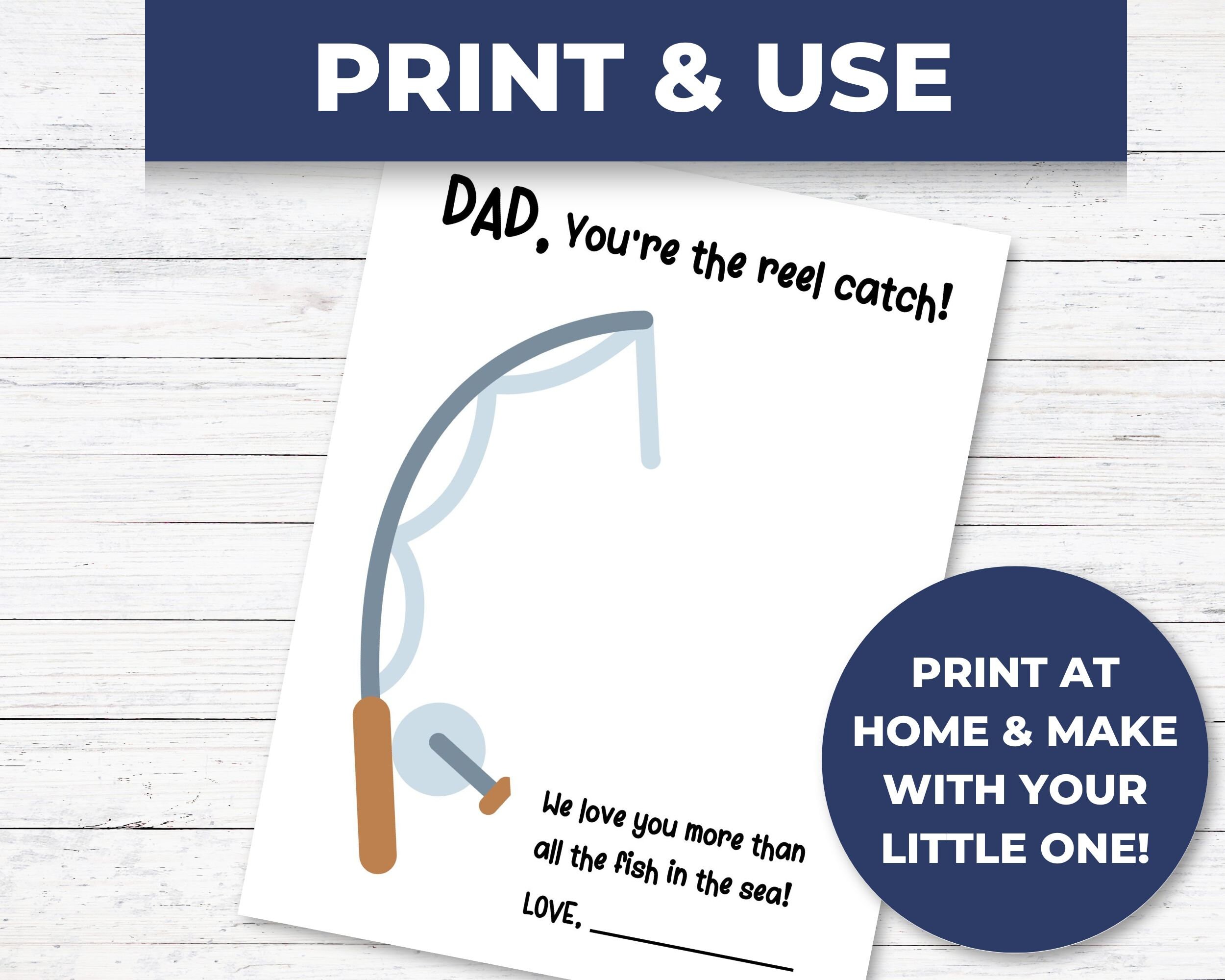 You're A Reel Catch Handprint Craft, Father's Day Handprint Keepsake ...