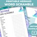 Mermaid Word Scramble, Mermaid Party Games, Under the Sea Printable ...