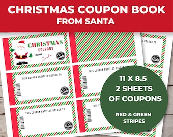 Christmas Coupon Book Editable Printable Template Canva | Etsy