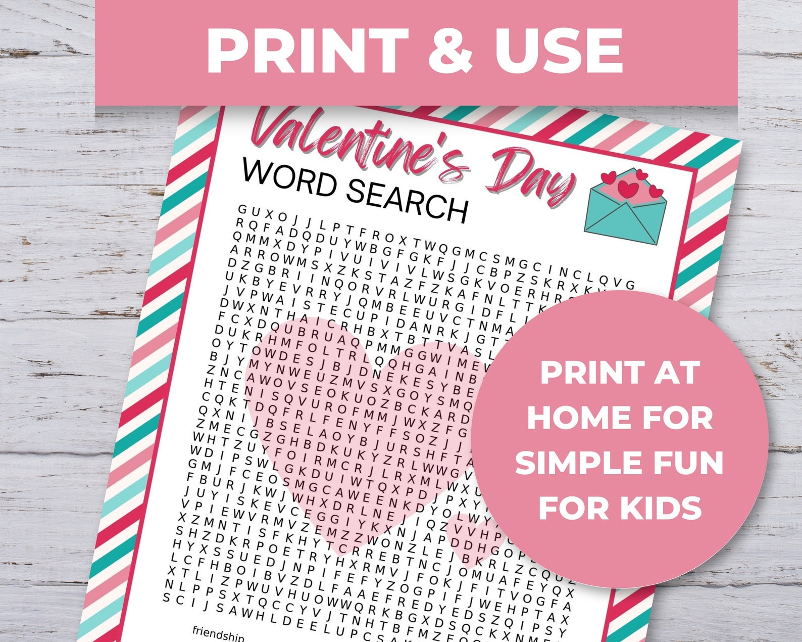 Valentine Word Search Printable, Valentine Printable Games for Kids ...
