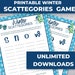 Printable Winter Scattegories Game, Winter Activities for Kids and ...
