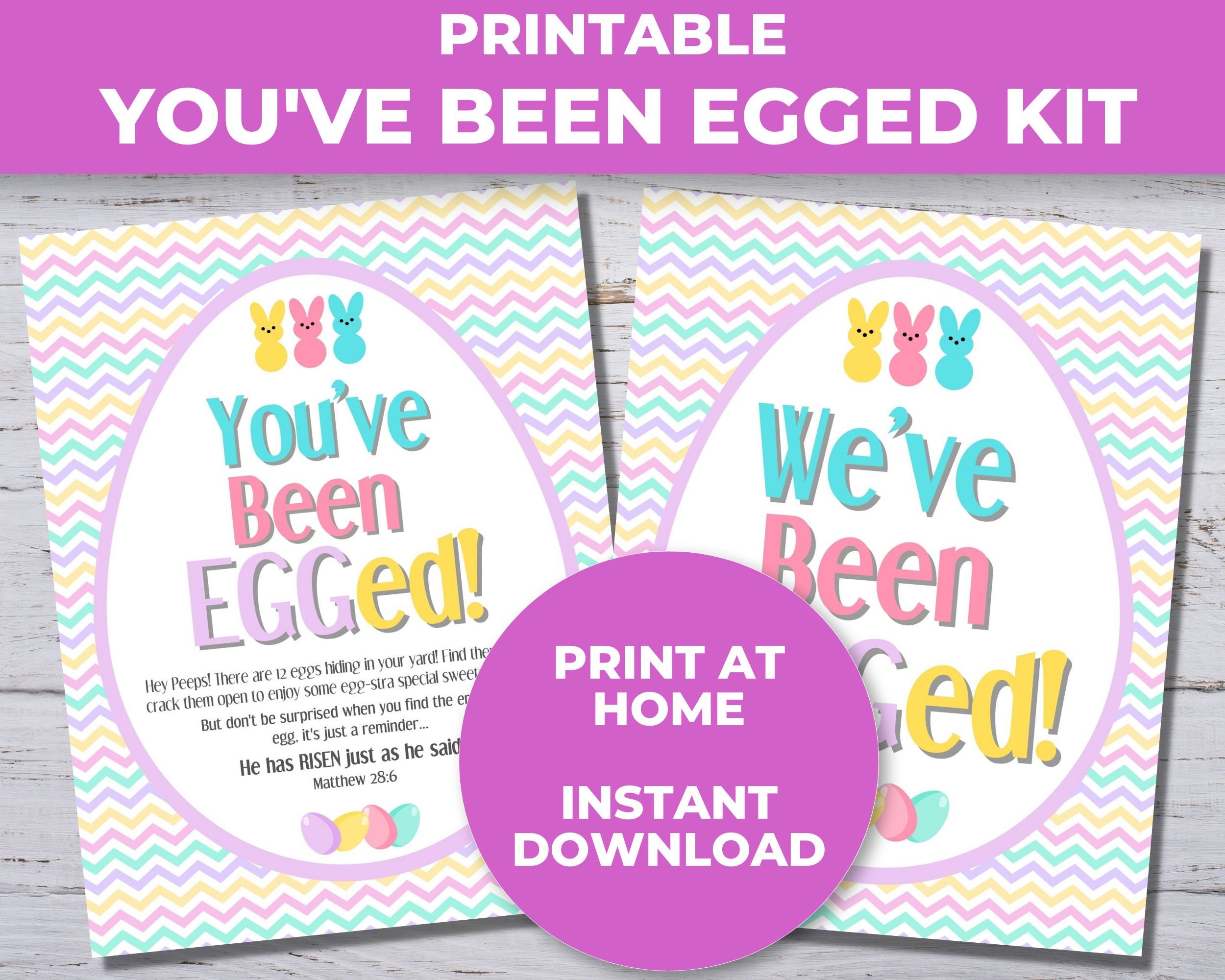 You've Been Egged Sign, Easter Games Printables, Easter Gifts for ...