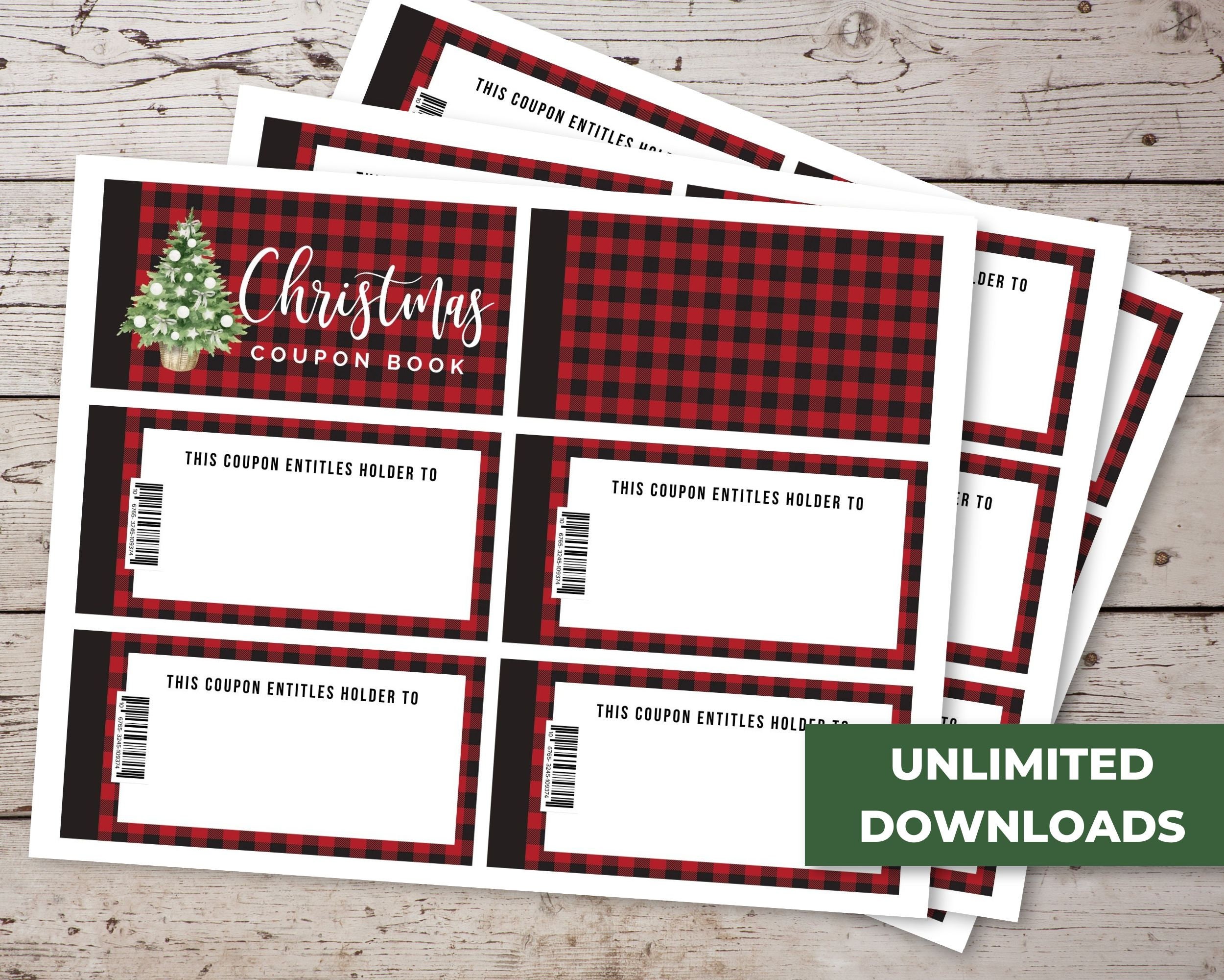 Christmas Coupon Book Editable Printable Template, Canva Template, Last ...