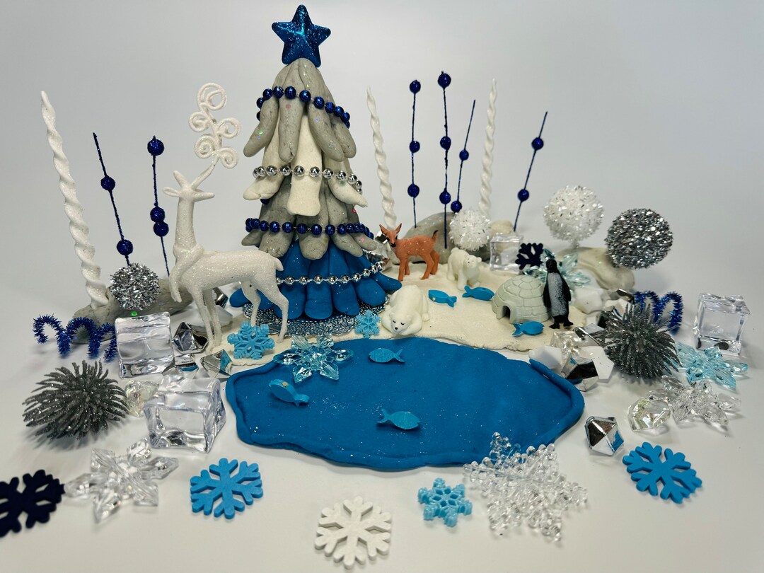 Winter in Wonderland, Christmas Gift, Kit for Kids, Playdough Sensory ...