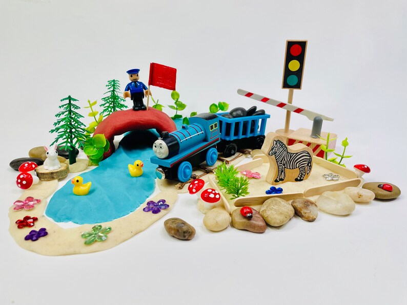 Train Playdough Kit, Play Dough Kit, Transportation, Sensory Kit, Play ...