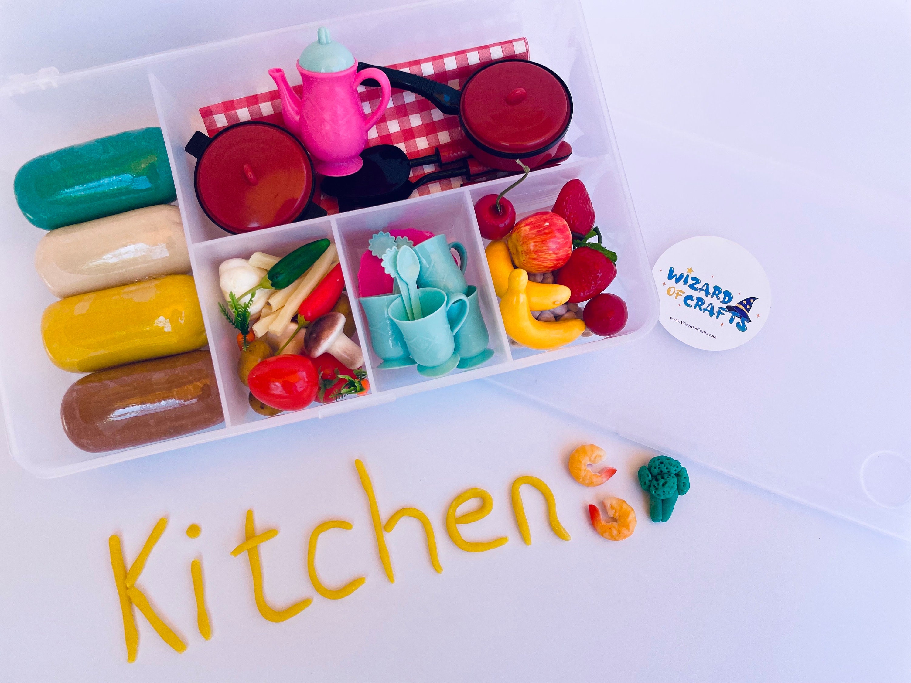Kitchen Playdough Kit, Sensory Bin, Kids Activity Box, Sensory Kit ...