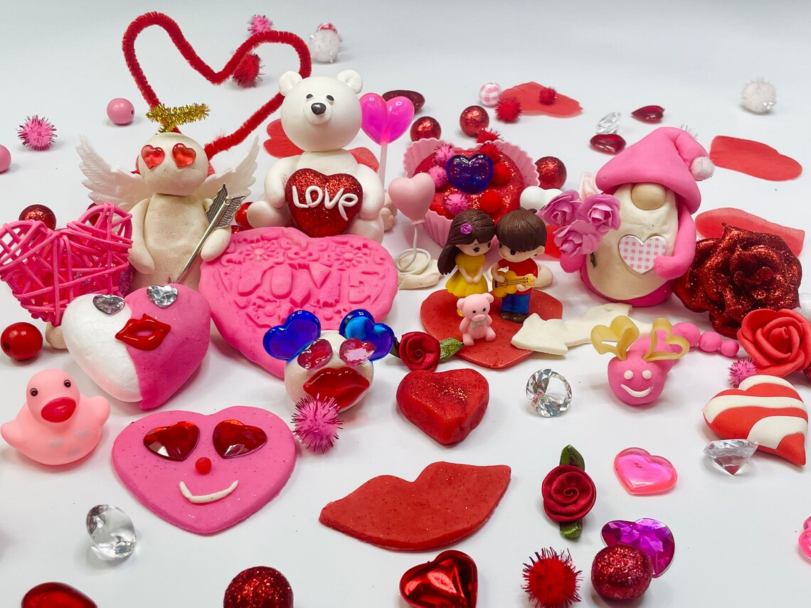 Valentine Play Dough Kit, Valentines Play Dough Kits, Valentines ...