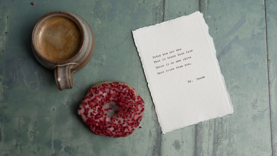Dr Seuss Poem youer Than You Hand Typed Poetry - Etsy