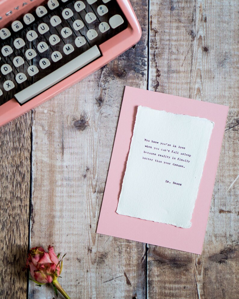 Custom Poem Personalised Hand Typed Poetry on Deckle Edge - Etsy