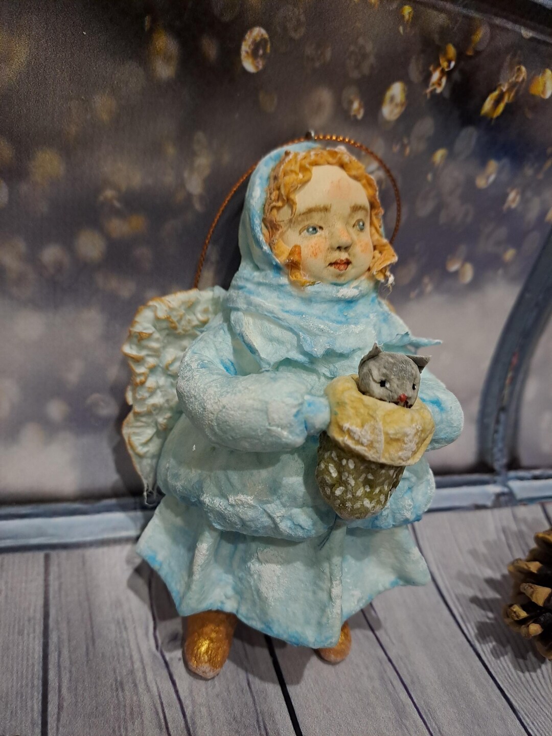 Handmade Cotton Angel Christmas Ornament, Unique Doll Figurine - Etsy