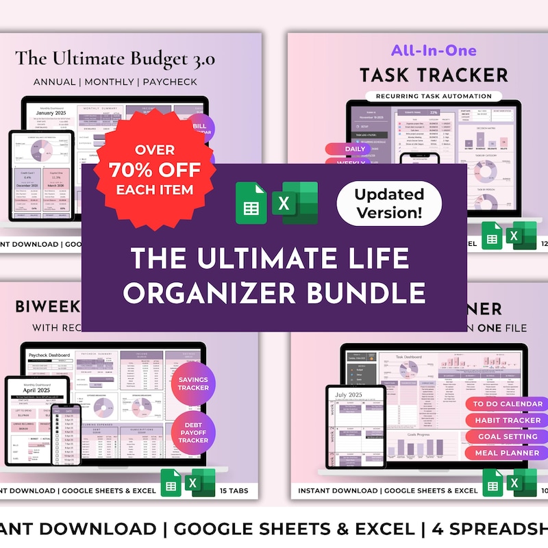 Excel Life Planner 2026 - Etsy