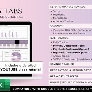 Biweekly Paycheck Budget Spreadsheet, 2026 Bill Calendar, Weekly ...